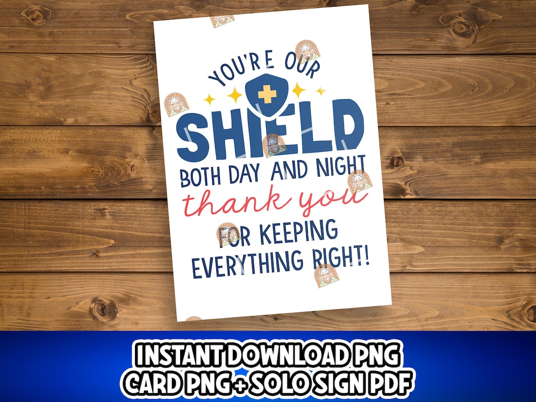 Thank You Police Officers Gift Printable, Hospital Security Officer ...