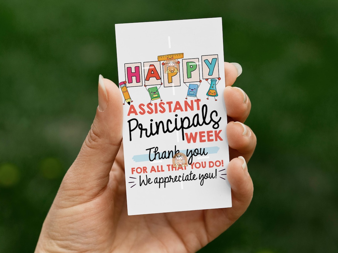 Assistant Principals Week Gift Tag Printable, Assistant Principal Week ...