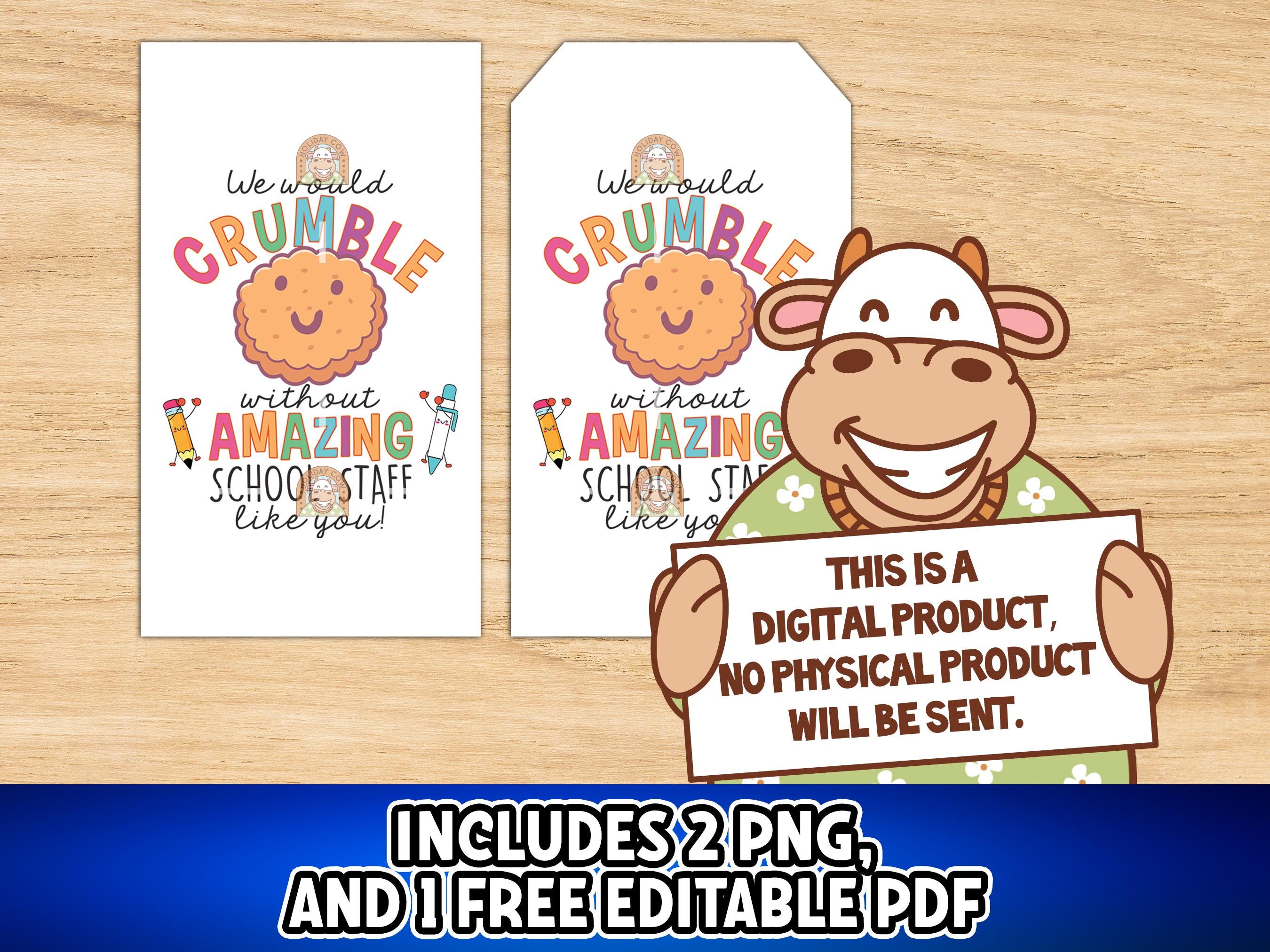School Staff Gift Tag Printable, Classified School Employee Week Tag ...
