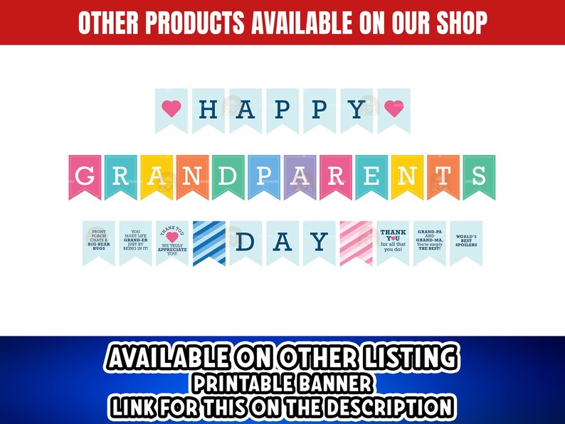 Happy Grandparents Day Tag Printable, We Love Our Grandparents Gift Tag ...