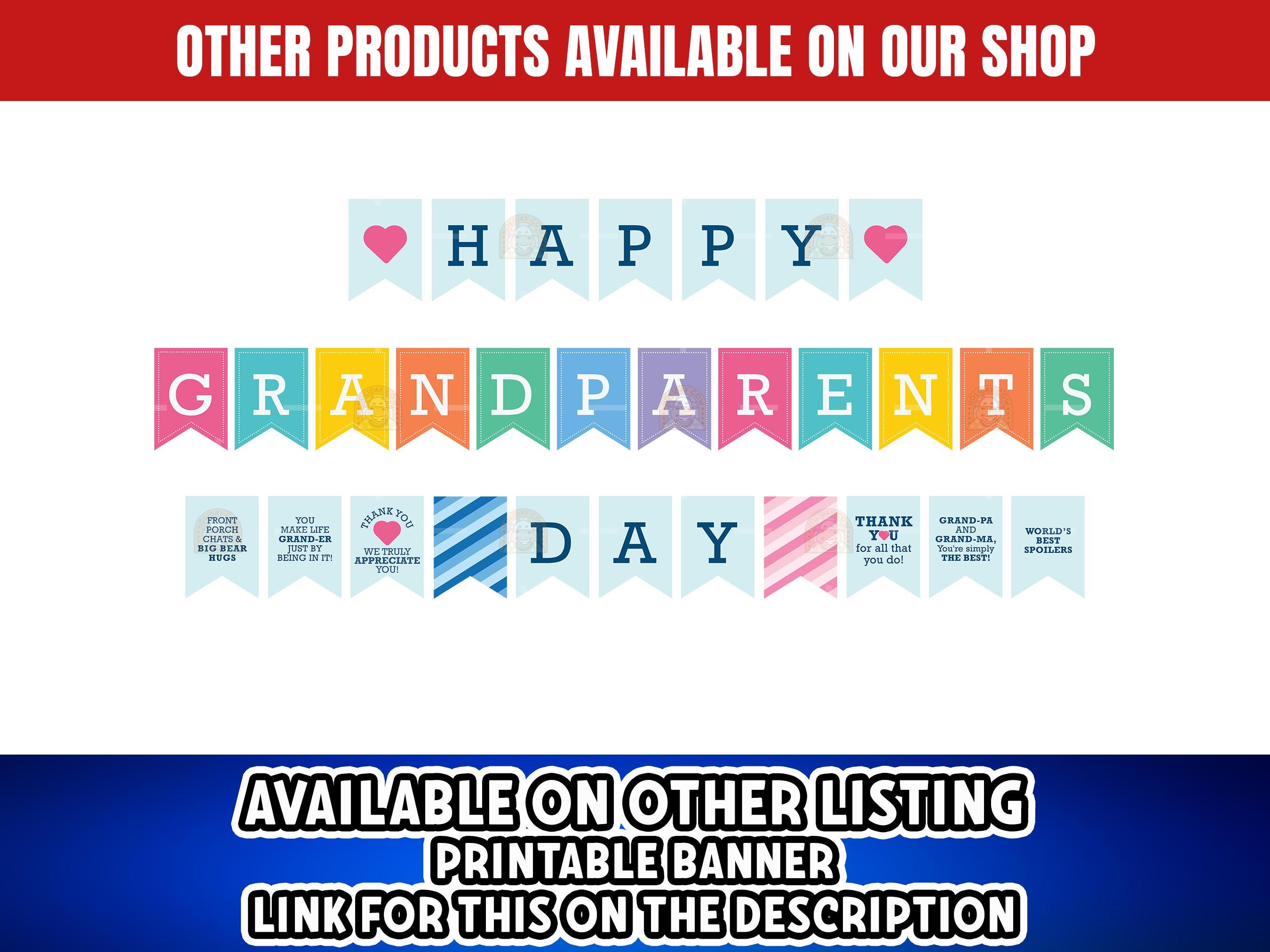 Happy Grandparents Day Tag Printable, We Love Our Grandparents Gift Tag ...