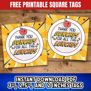 School Lunch Hero Day Sign Set of 10, Printable School Lunch Hero Thank ...