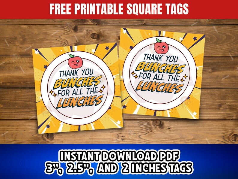 School Lunch Hero Day Sign Set of 10, Printable School Lunch Hero Thank ...