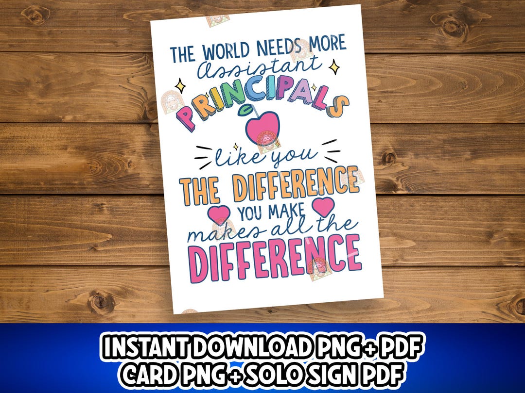 Printable Assistant Principals Week Gift, Assistant Principal ...