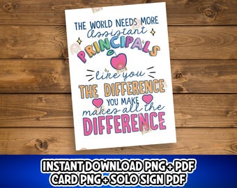 Assistant Principals Week Gift Printable, Assistant Principal ...