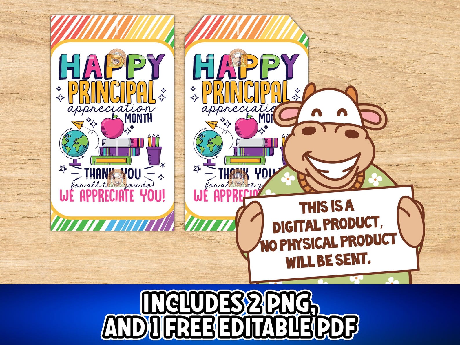 Principal Appreciation Month Tag Printable, National Principals Month ...