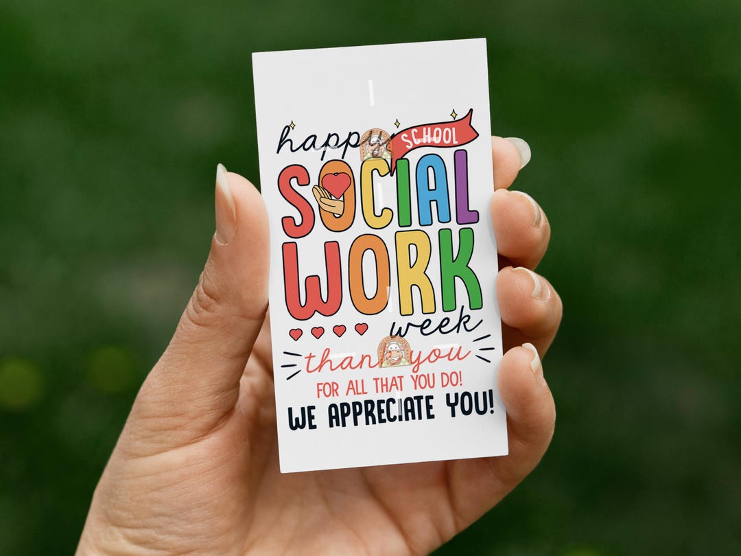 Printable School Social Work Week Gift Tag, Thank You Social Work Week ...