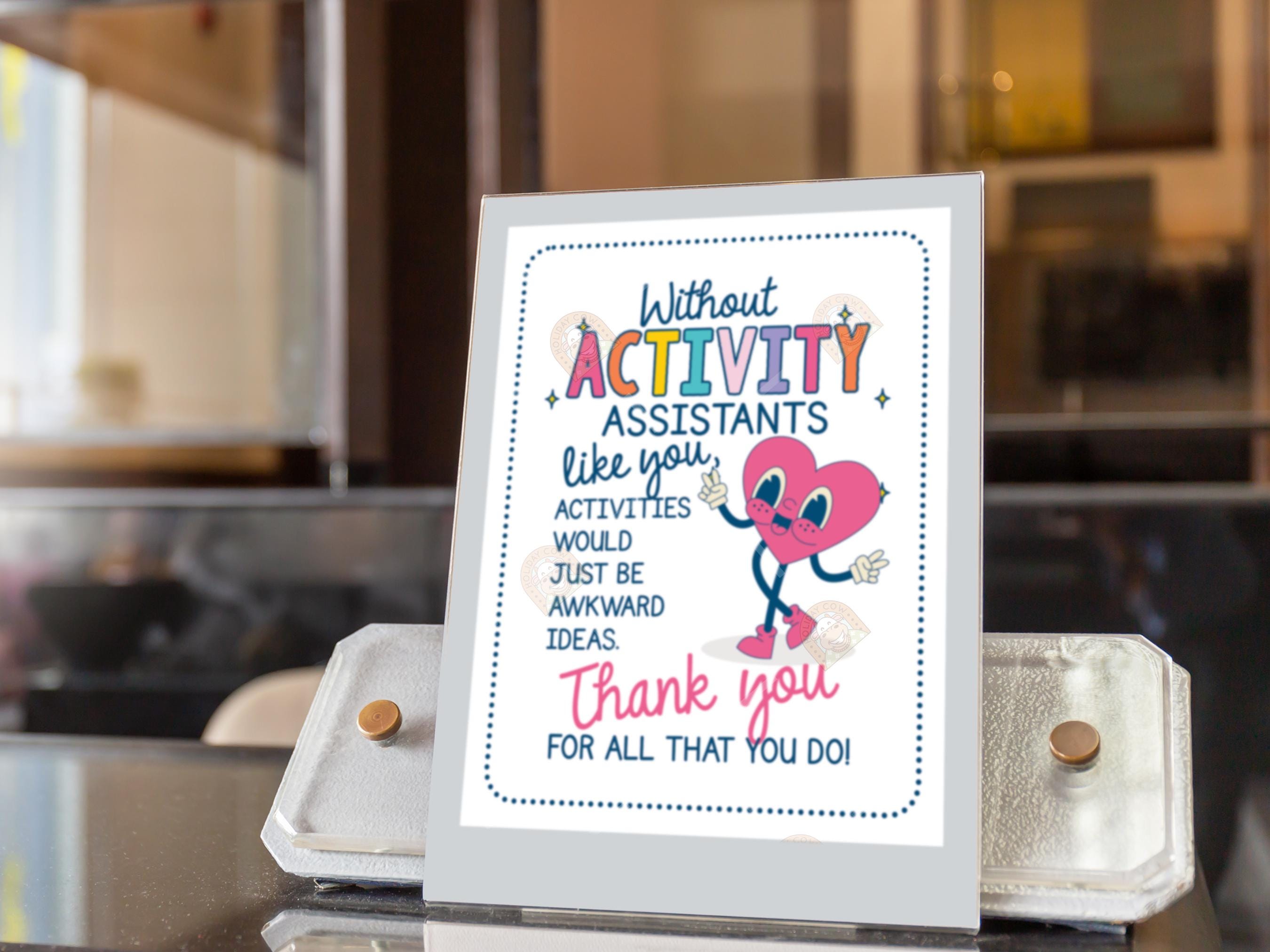 Activity Assistants Gift, Printable Activity Professionals Week , Thank ...