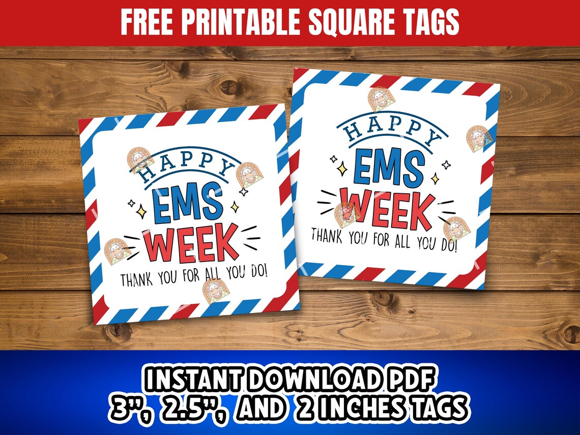 EMS Week Signs Printable, EMS Week Decor, EMS Appreciation Poster ...