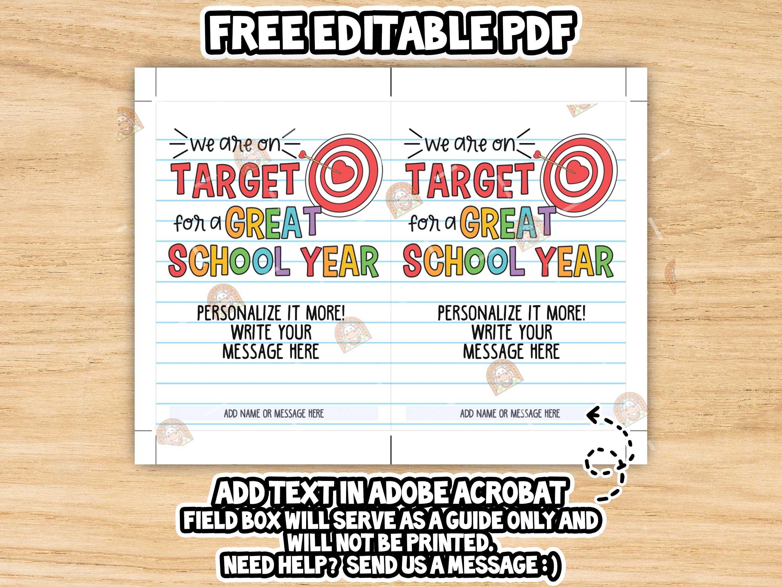 Printable First Day of School Faculty Staff Gift Card Holder, Great ...