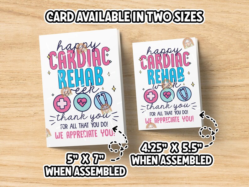 Cardiac Rehab Week Card Printable, Cardiac Rehabilitation Week Sign ...