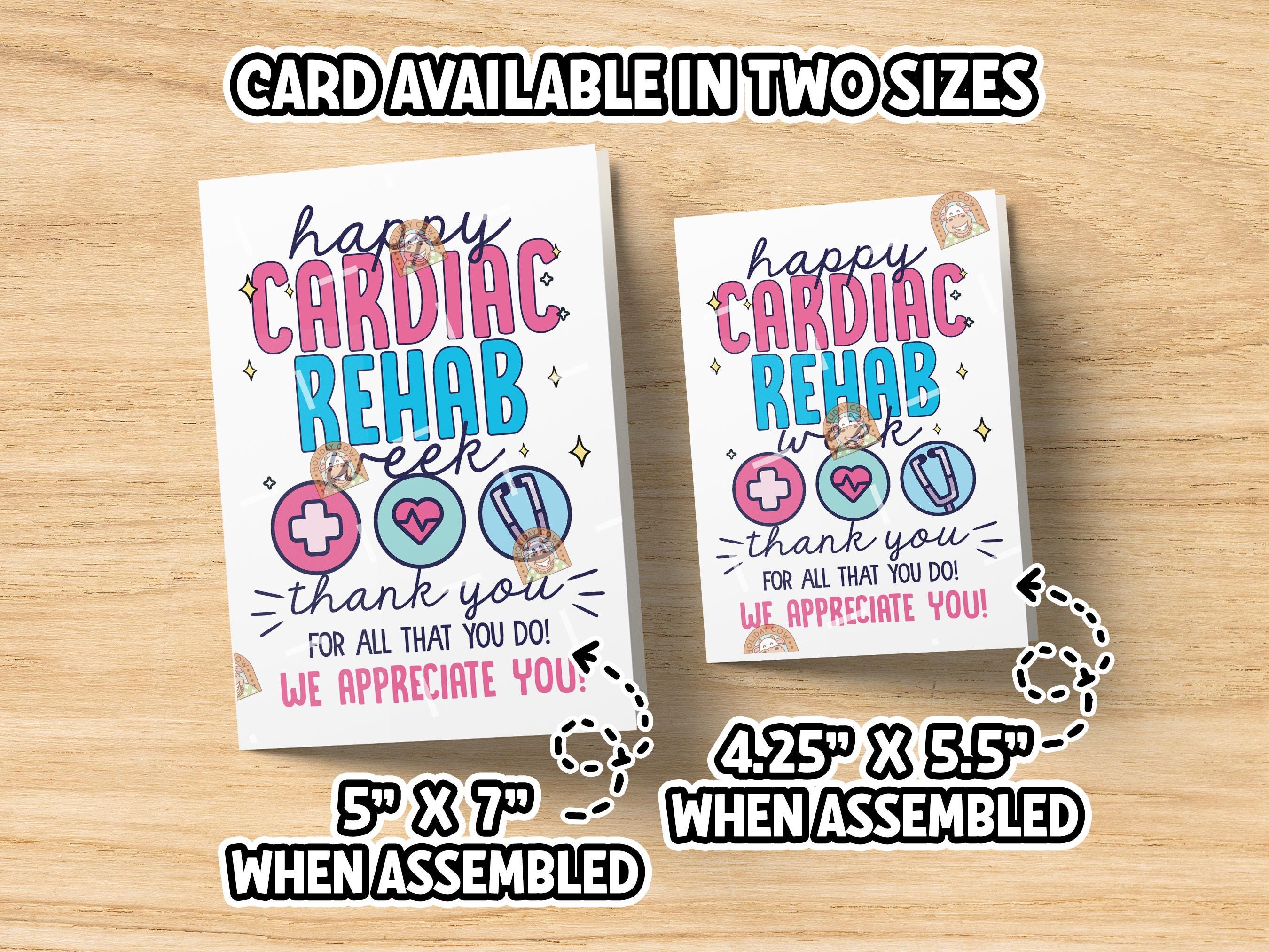 Cardiac Rehab Week Card Printable, Cardiac Rehabilitation Week Sign ...