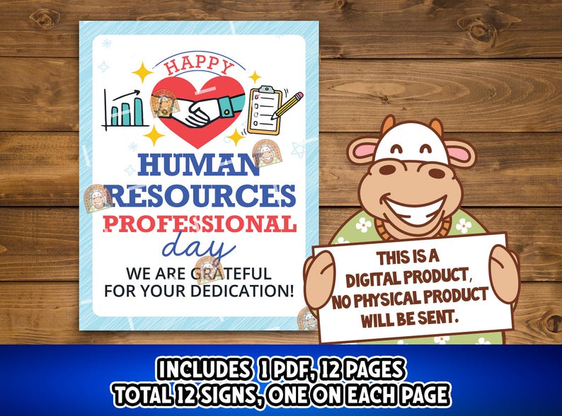 HR Professionals Day Sign Printable, Human Resources Professional Day ...