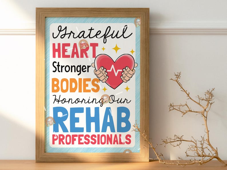 National Rehabilitation Week Card Printable, Happy Rehab Week Sign ...