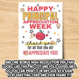 Principal Appreciation Week Card Printable, National Principals Week ...