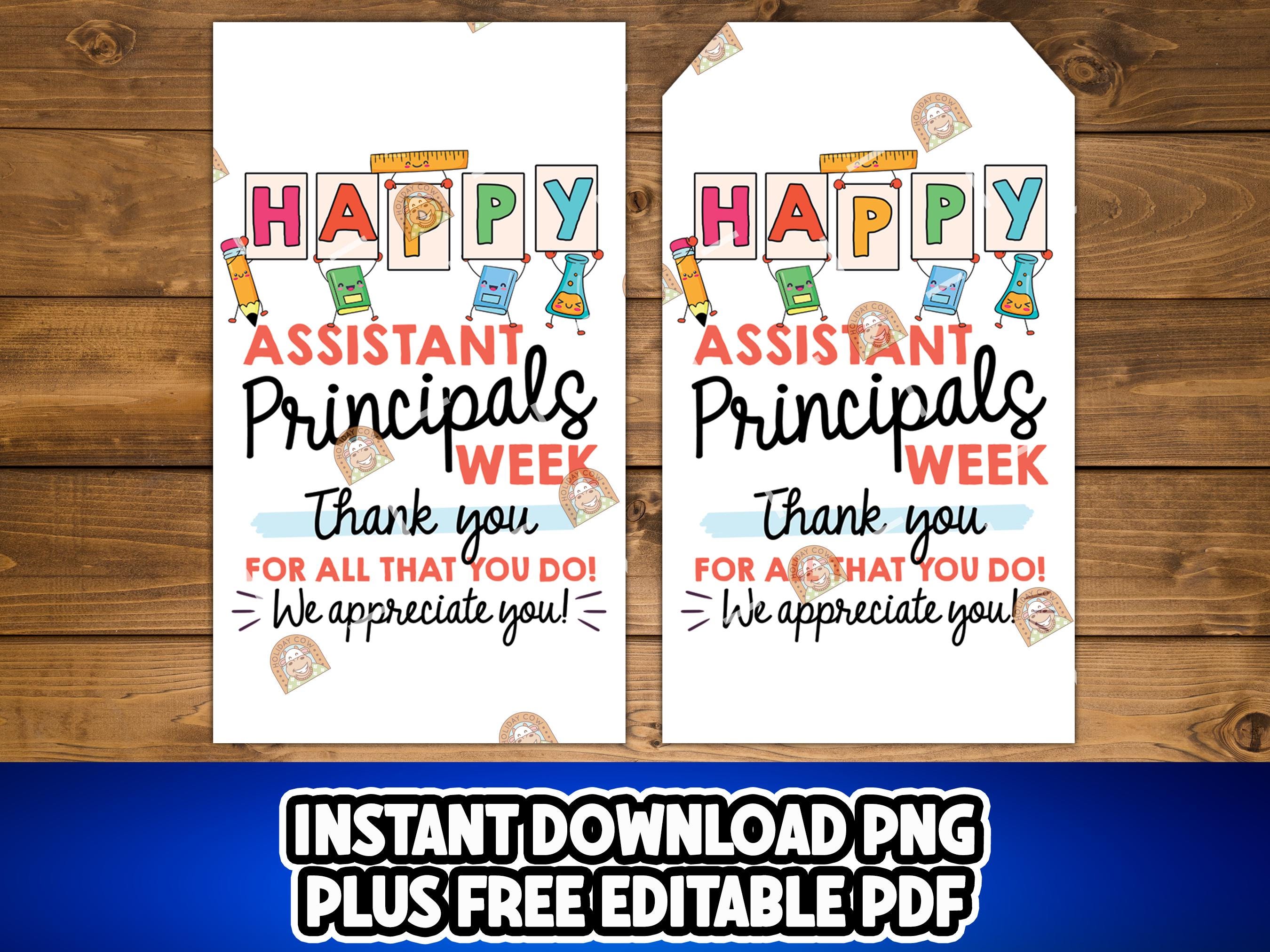Assistant Principals Week Gift Tag Printable, Assistant Principal Week ...
