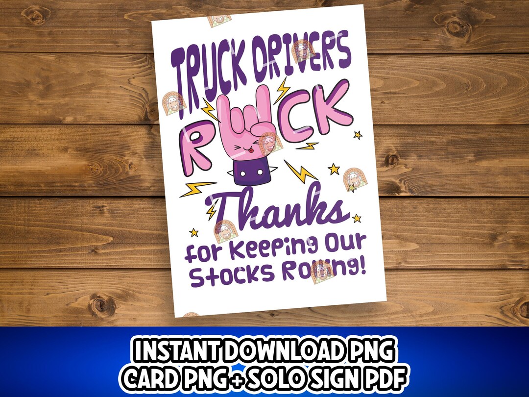 Truck Driver Appreciation Gift, Truck Driver Appreciation Week Card ...