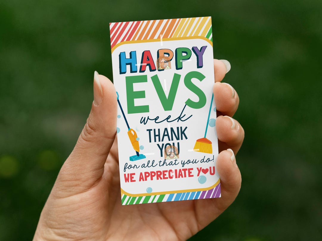EVS Week Tags Printable, Healthcare Environmental Services Week Gift ...