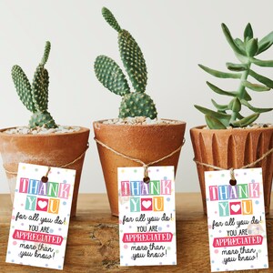 Teacher Appreciation Gift Tags Printable, Teacher Thank You Gift Tag ...