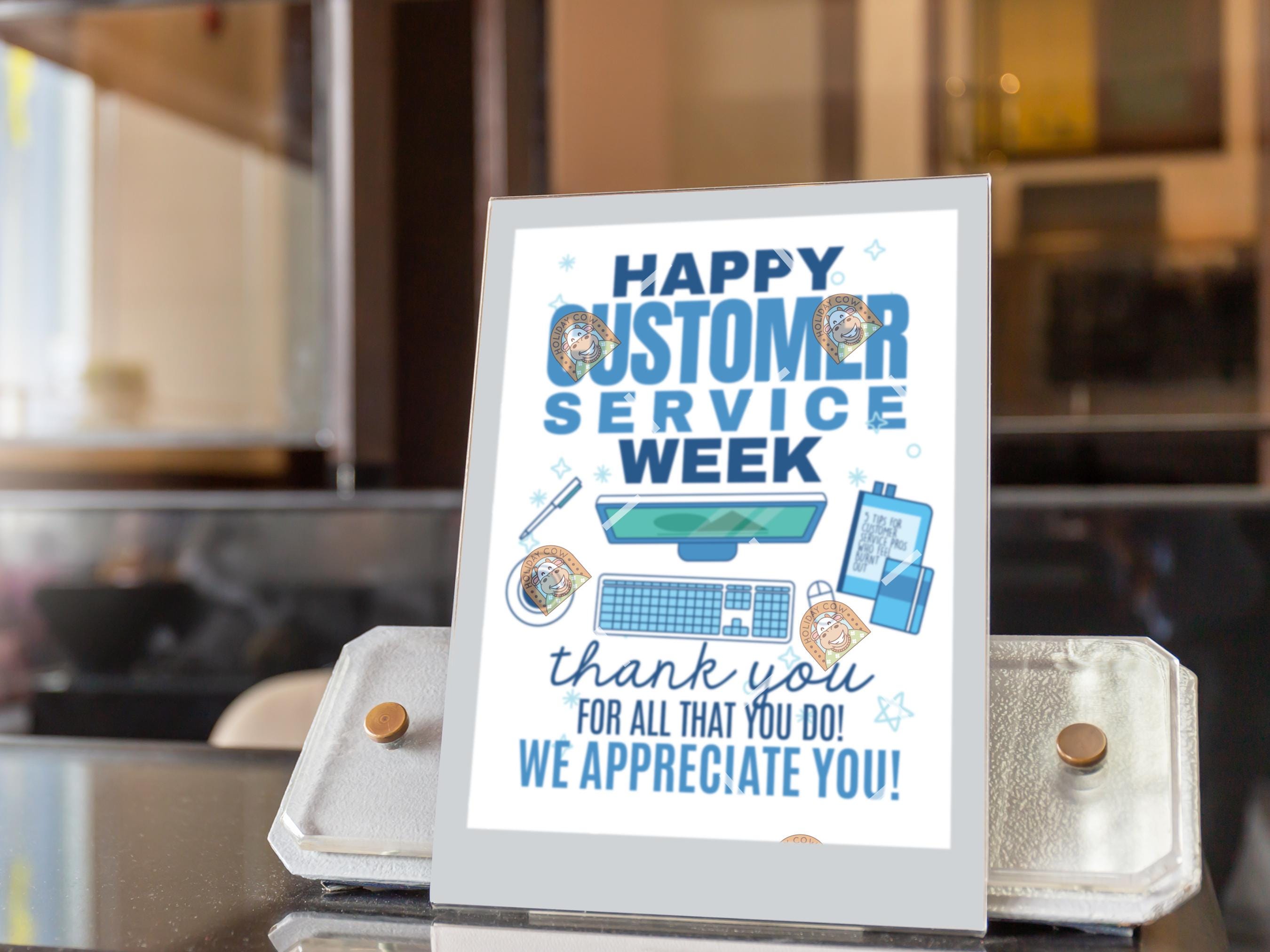 Customer Service Week Sign Printable, Happy Customer Service ...