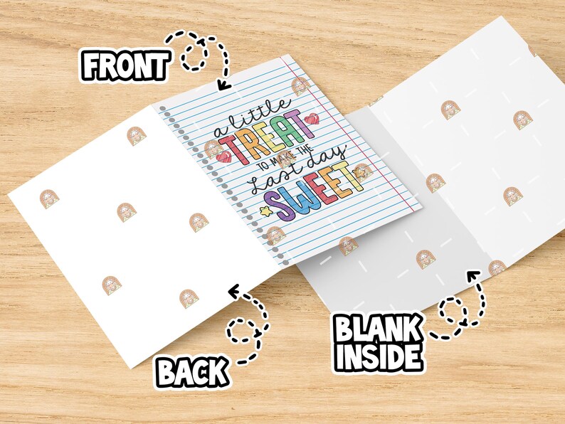 End of Year Sweet Treat Sign Printable, Last Day of School Treat Card ...