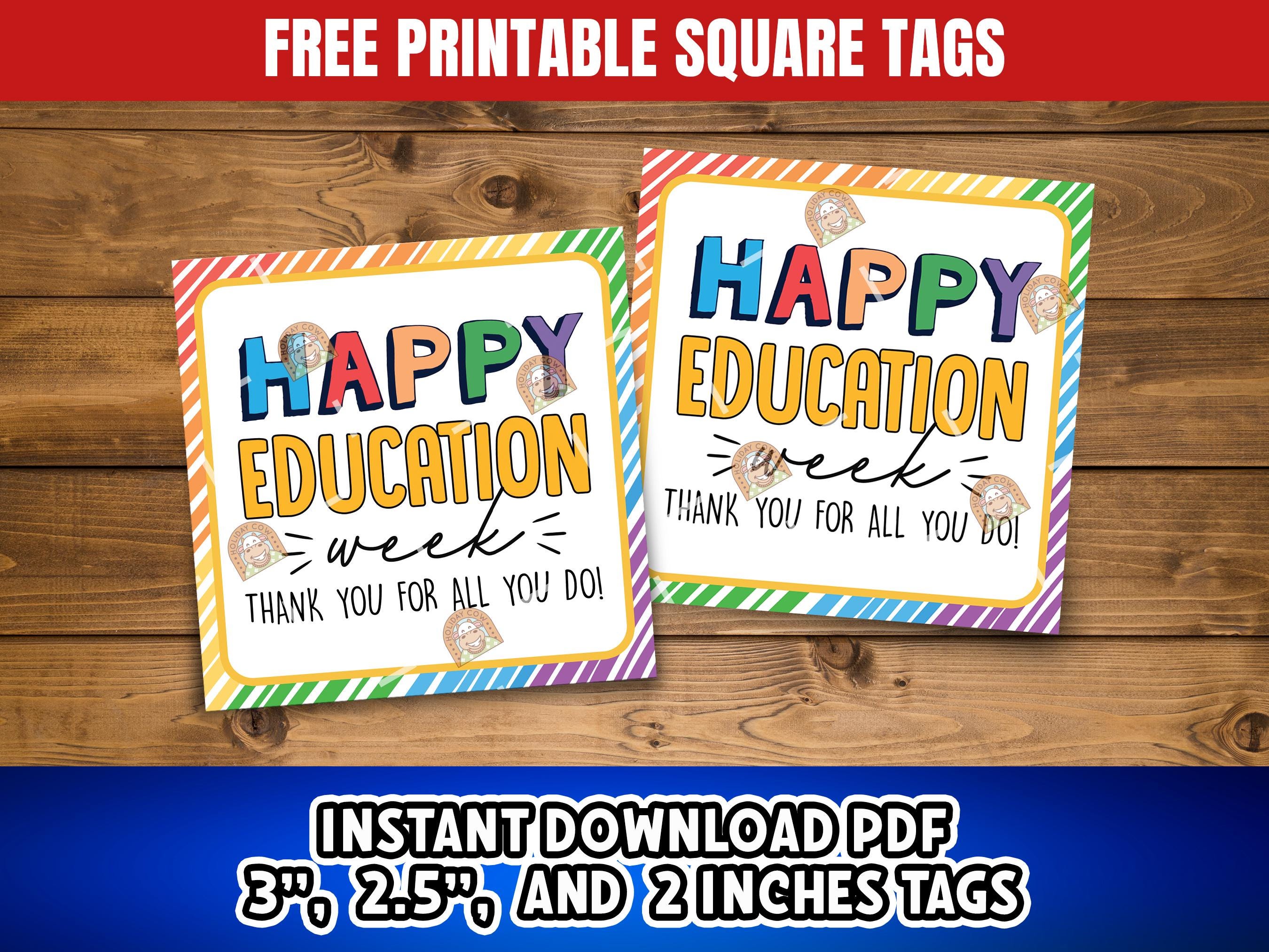 American Education Week Sign Printable, Education Week Decor, Educator ...