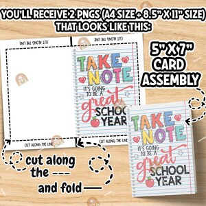 Back to School Card Printable, Take Note Its Going to Be Great School ...