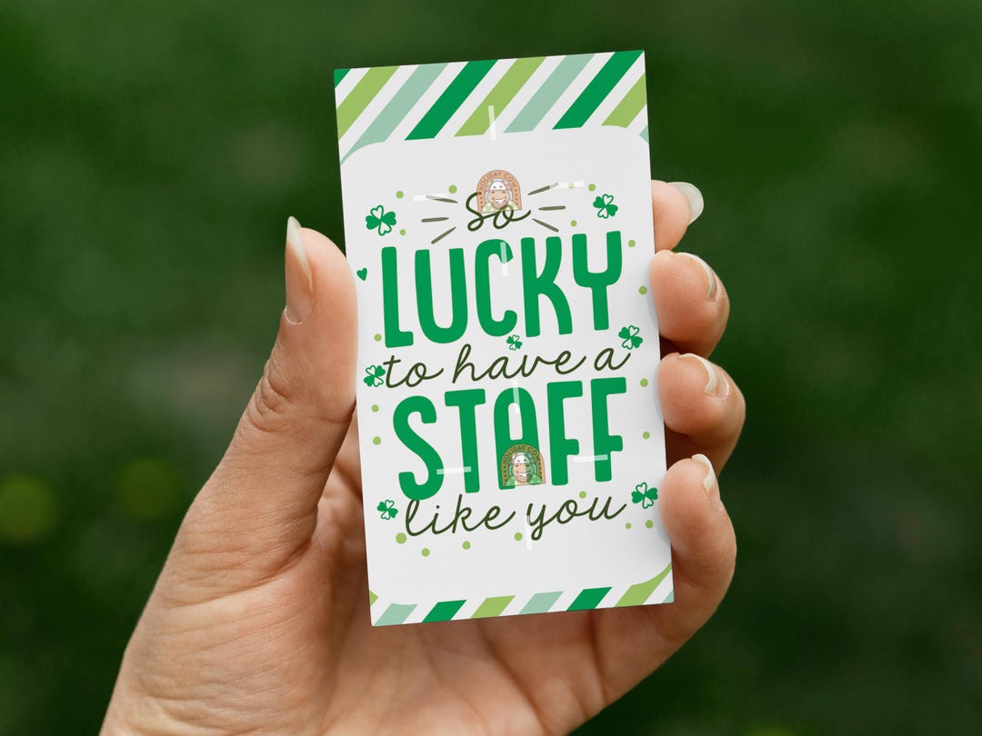 St. Patrick's Day Staff Gift Tag Printable, Thank You Staff St Patricks ...