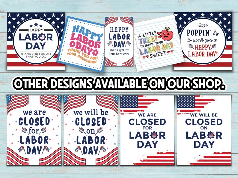 Labor Day Tags, Happy Labor Day Printable Tags, Labor Day Gift Tags ...