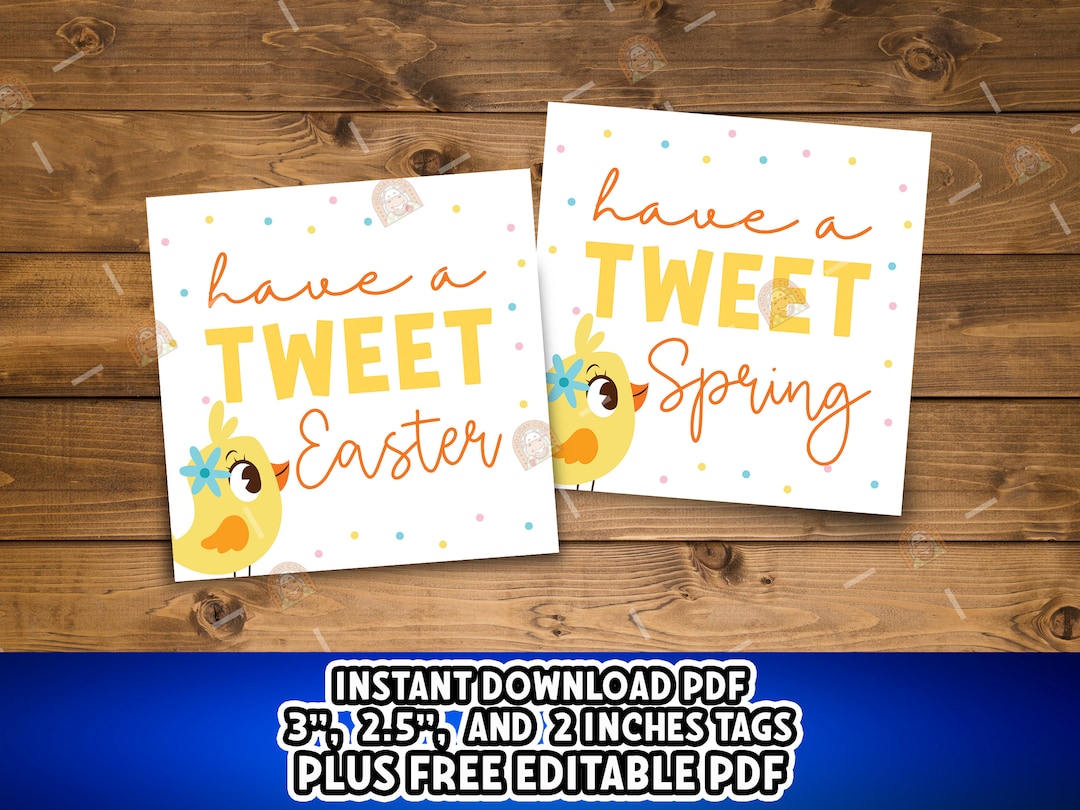 Printable Easter Cookie Tag, Easter Chick Cookie Tag - Have a Tweet ...