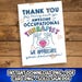 Printable Occupational Therapist Gift, OT Card, Occupational Therapy ...