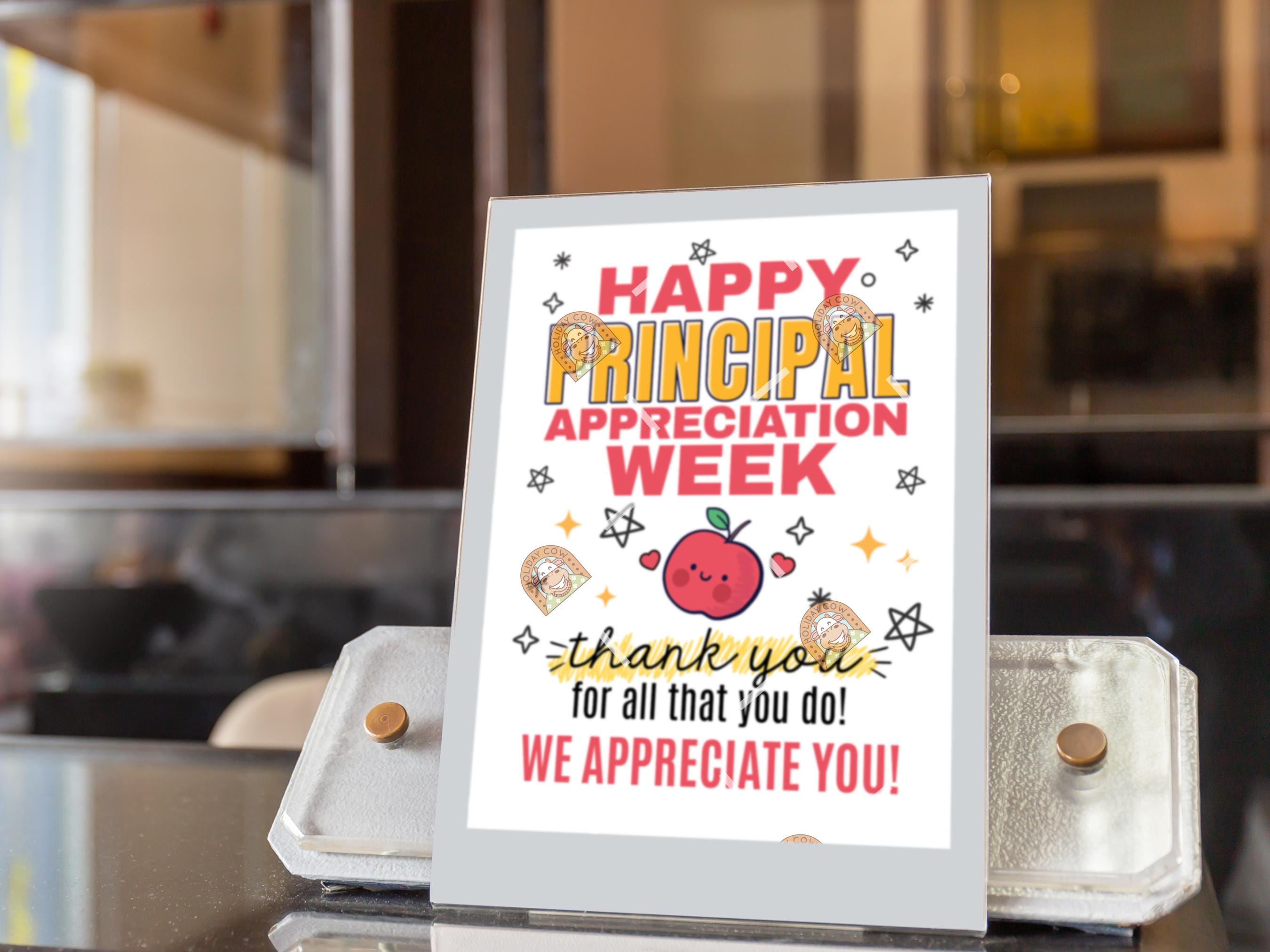 Principal Appreciation Week Card Printable, National Principals Week ...
