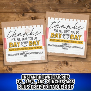 Administrative Professionals Day Tag, Administrative Professionals Day ...