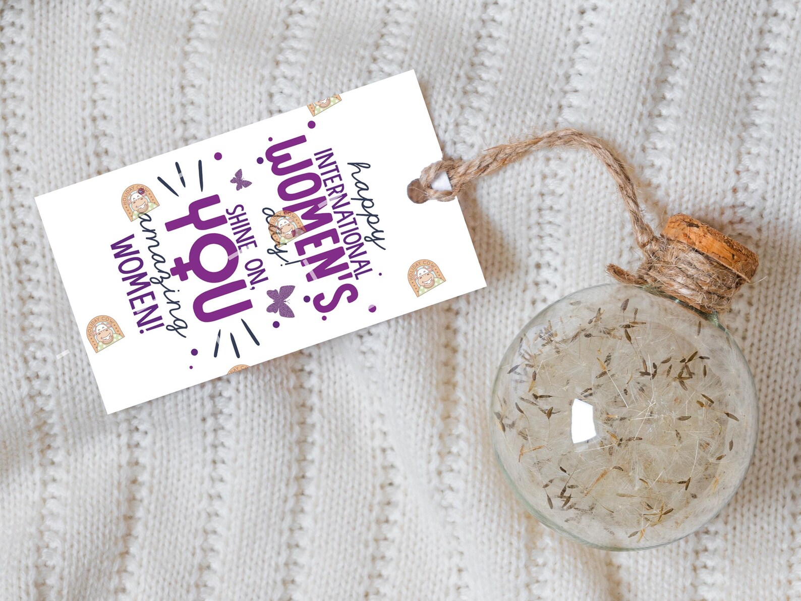 Women's Day Gift Tag Printable, International Women's Day Tag, Happy ...