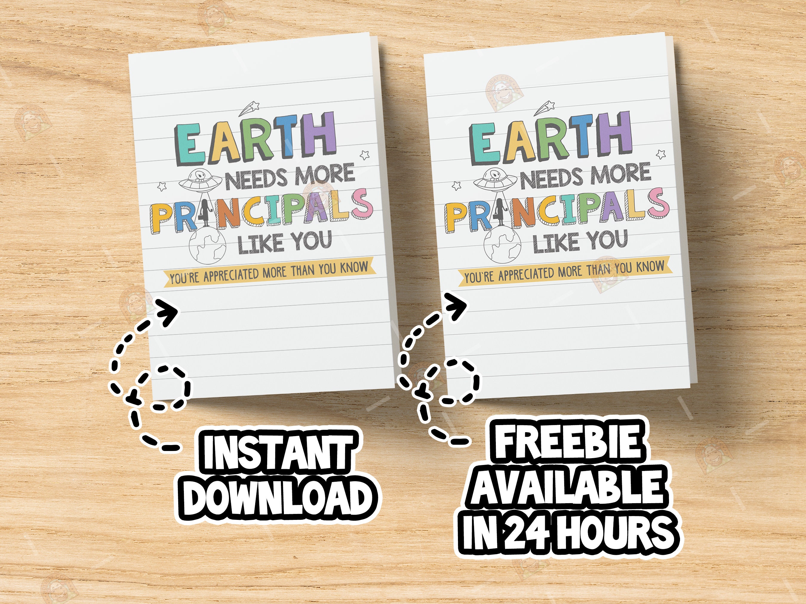 Principal Appreciation Card Printable, School Principal Gift, National ...