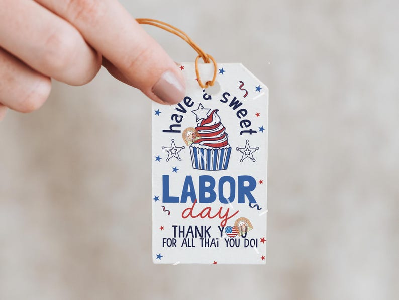 Labor Day Tag, Happy Labor Day Printable Tags, Labor Day Gift Tags ...