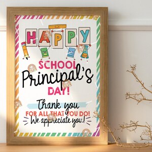 Printable Principal Appreciation Day Gift, School Principal Gift ...