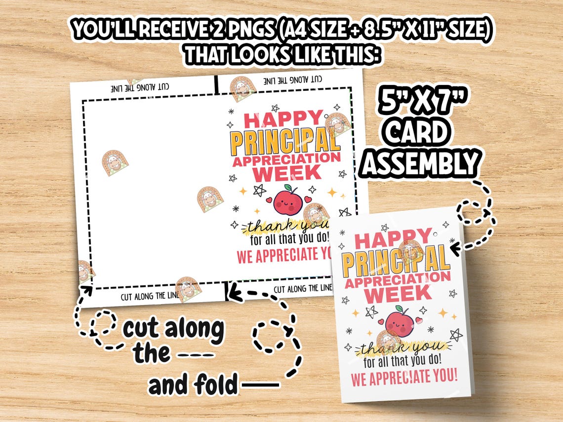 Principal Appreciation Week Card Printable, National Principals Week ...