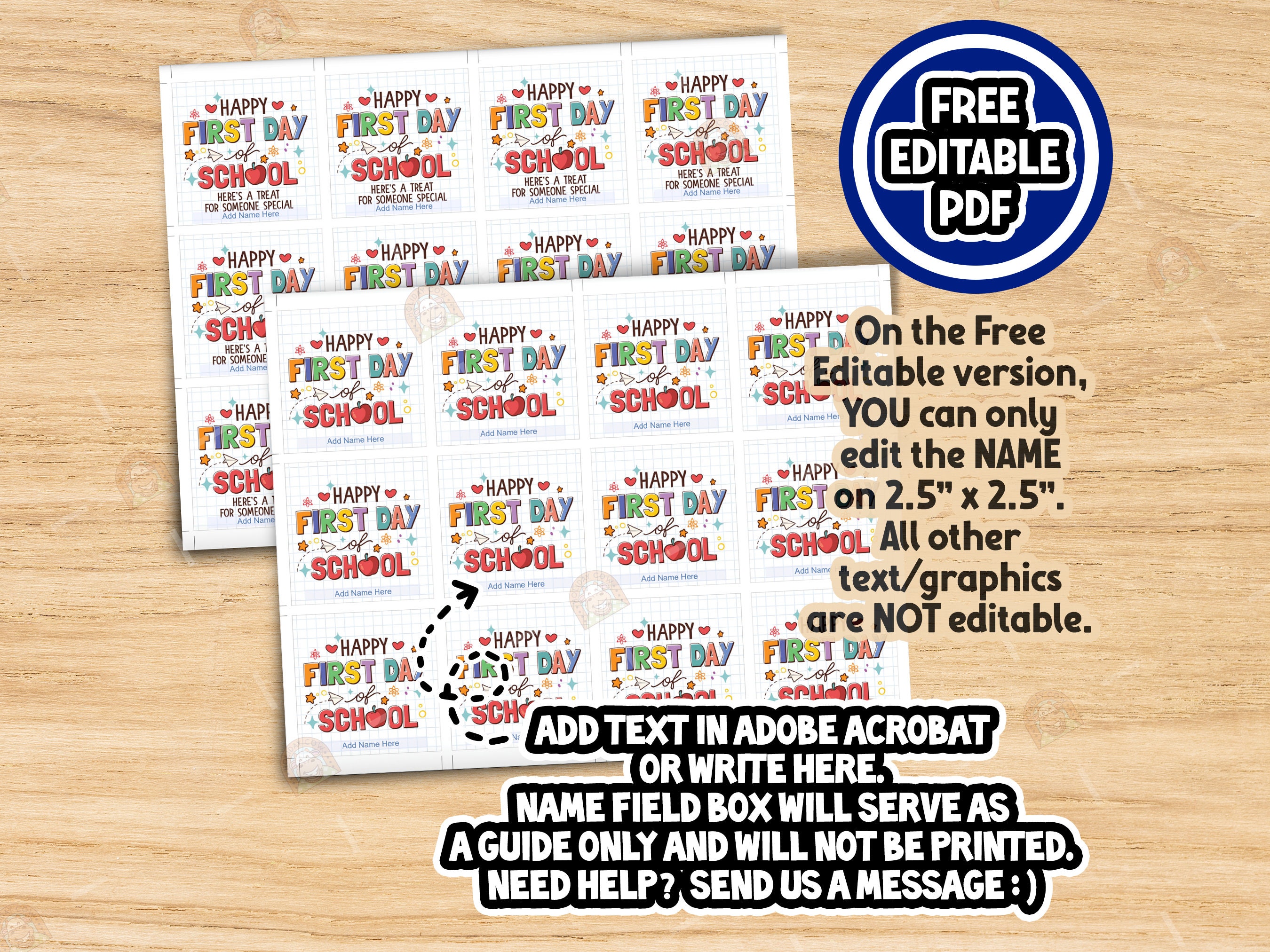 First Day of School Tag, Back to School Tags Printable, 1st Day School ...