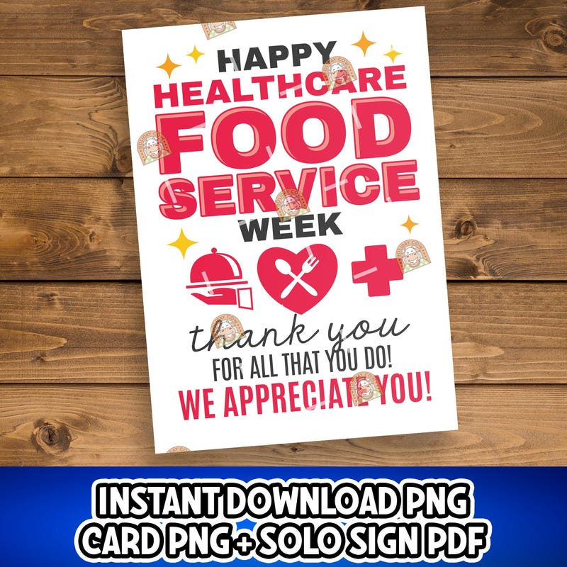 Healthcare Food Service Week - Etsy