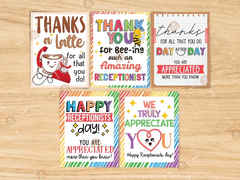 Receptionists Sign Bundle, Printable Happy Receptionists Day Poster ...