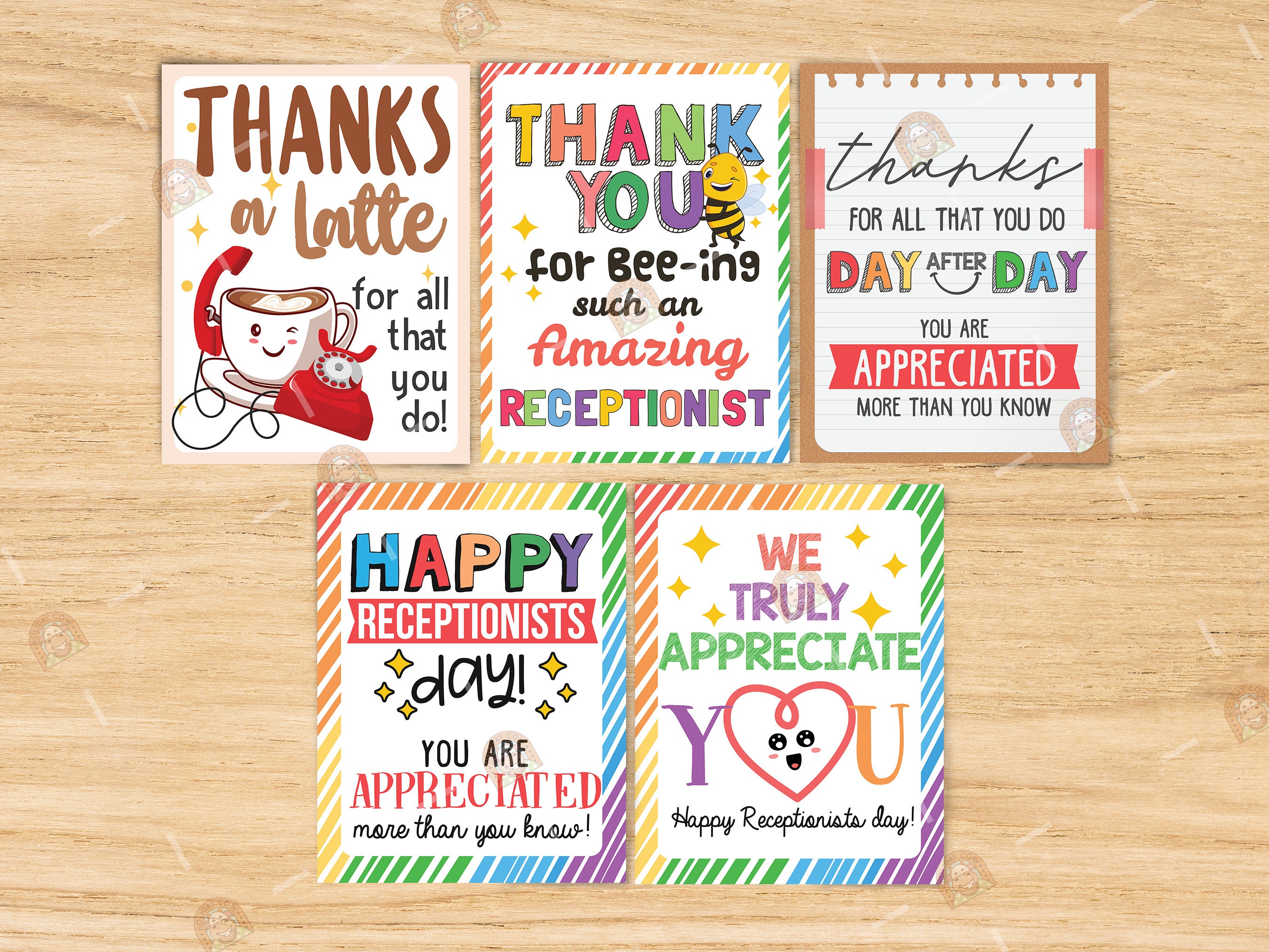 Receptionists Sign Bundle, Printable Happy Receptionists Day Poster ...