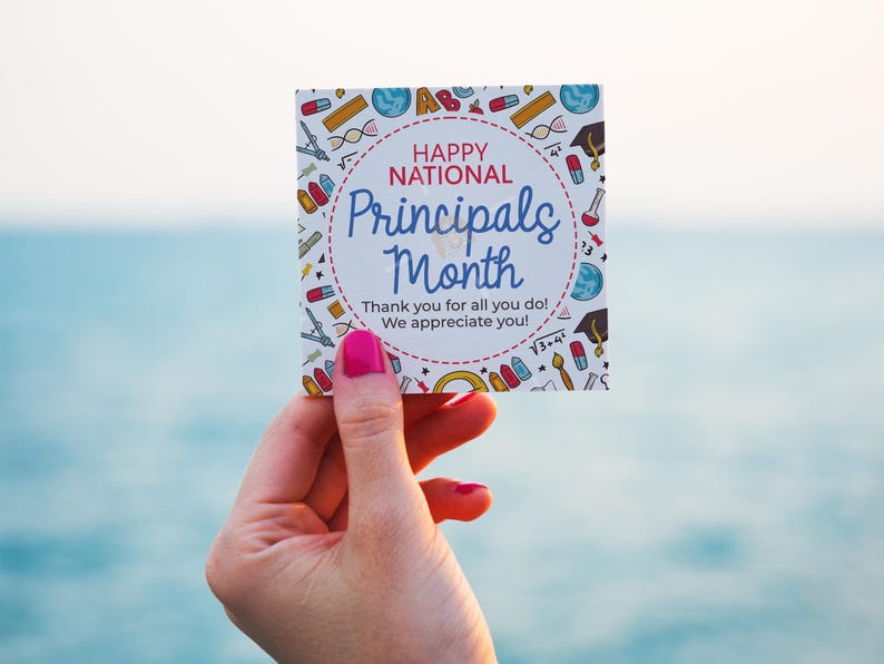 National Principals Month Tag Printable, Principal Appreciation Month ...