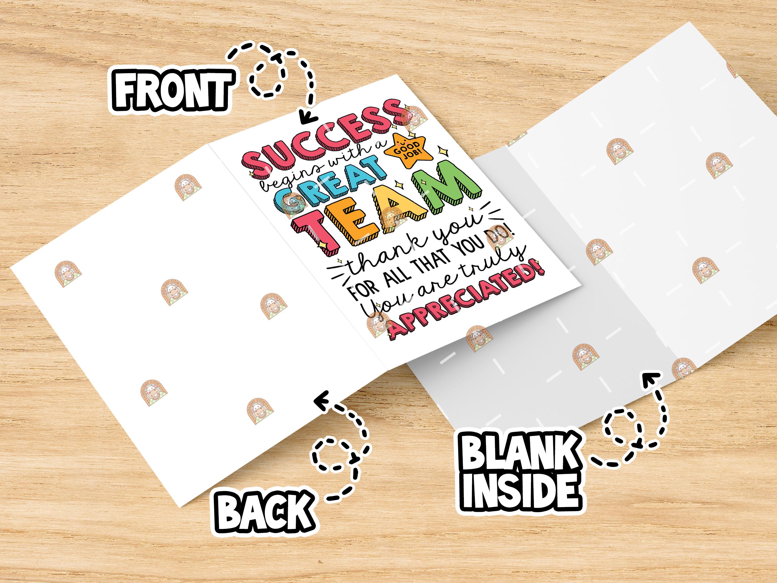 Team Appreciation Gift Printable, Team Members Thank You Sign, Team ...