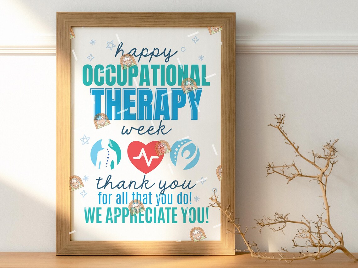 Occupational Therapy Week Card Printable, Occupational Therapists Gift ...