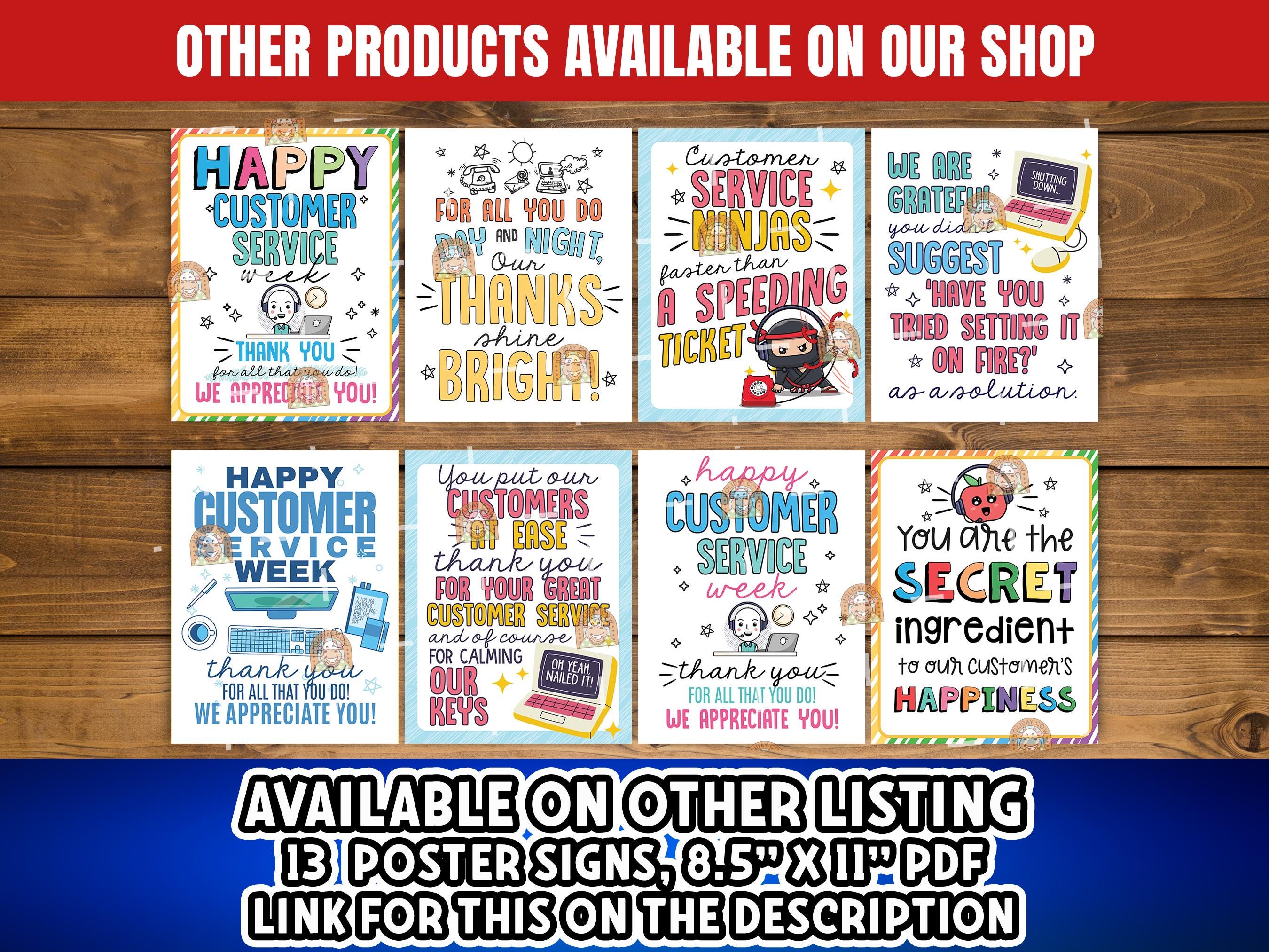 Customer Service Week Sign Printable, Happy Customer Service ...