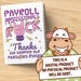 Payroll Appreciation Gift, Humor Payroll Card Printable, National ...
