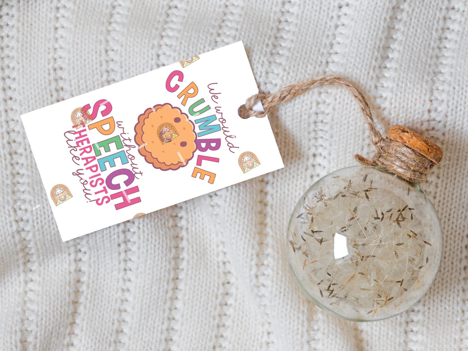 Speech Therapist Gift Tag, Printable Speech Therapist Thank You Speech ...