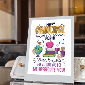 Principal Appreciation Month Card Printable, National Principals' Month ...