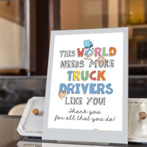 Truck Driver Appreciation Gift, Truck Driver Appreciation Week Card ...